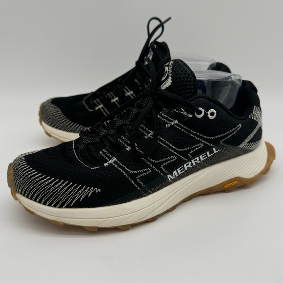 Merrell | Shoes | Merrell Floatpro Black White Lace Up Athletic Sneaker ...